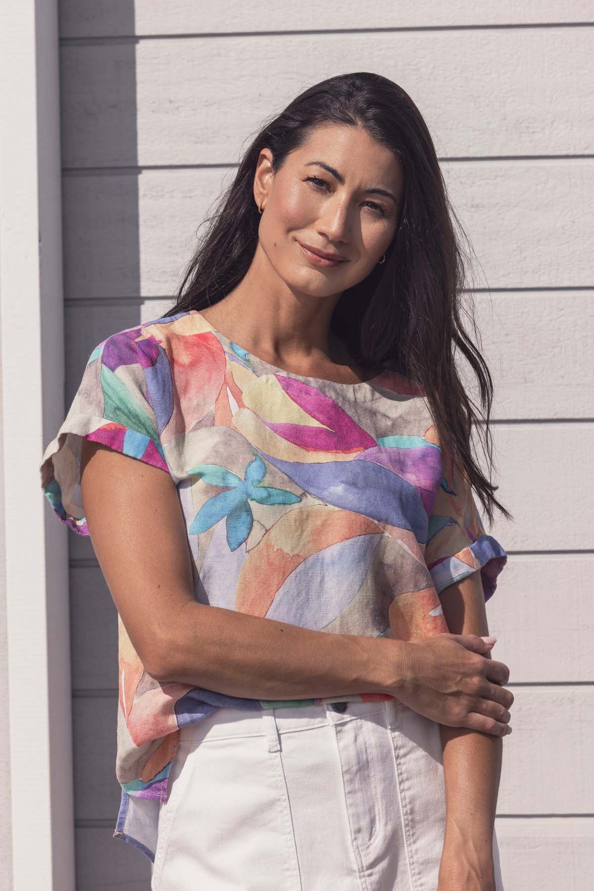 Women's Ocean Breeze Shell Top in Multicolour