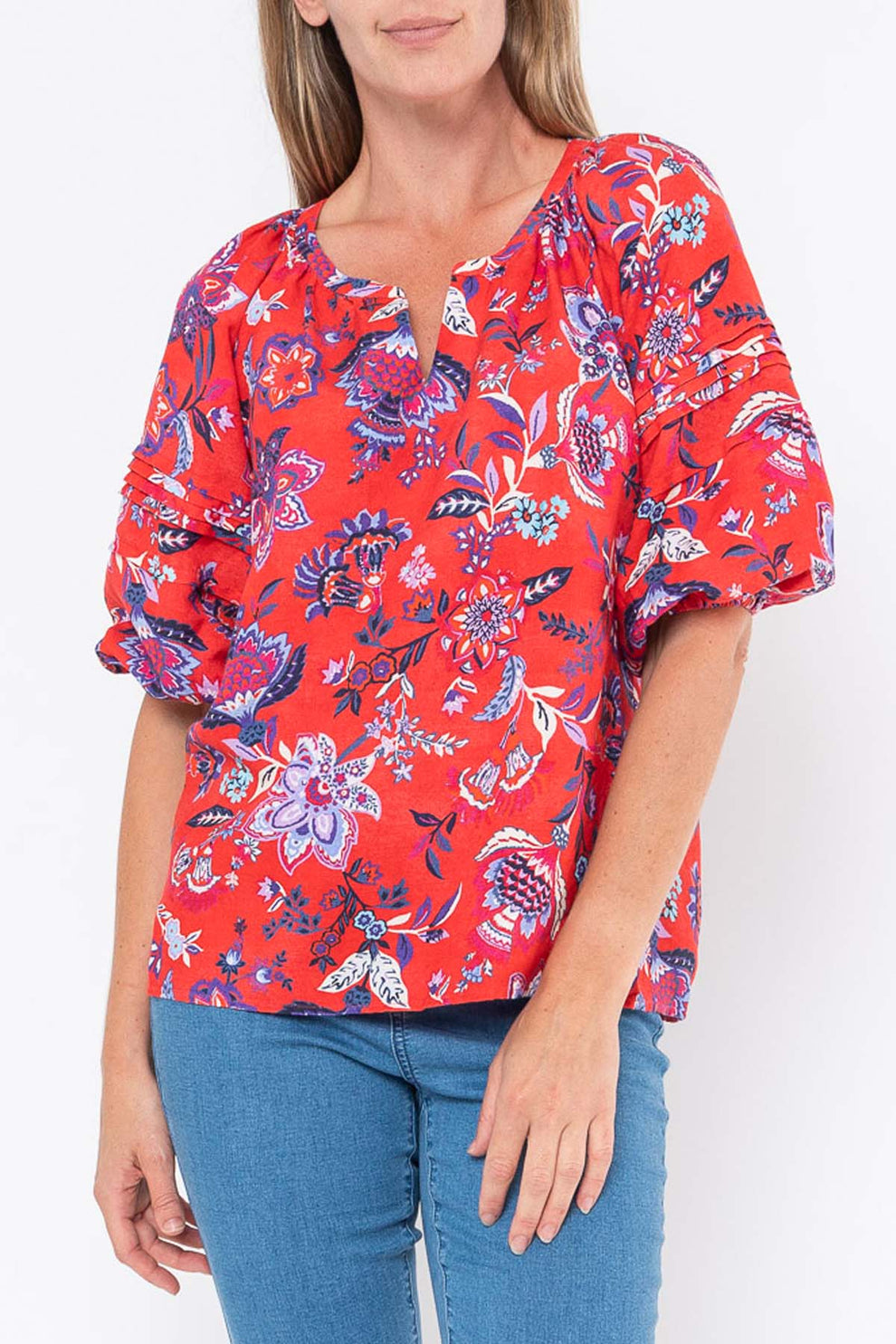 Women's Chintz Floral Top